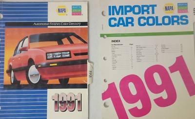 1991 NAPA Martin Senour Paints Import & Domestic Car Color Chip Chart ...