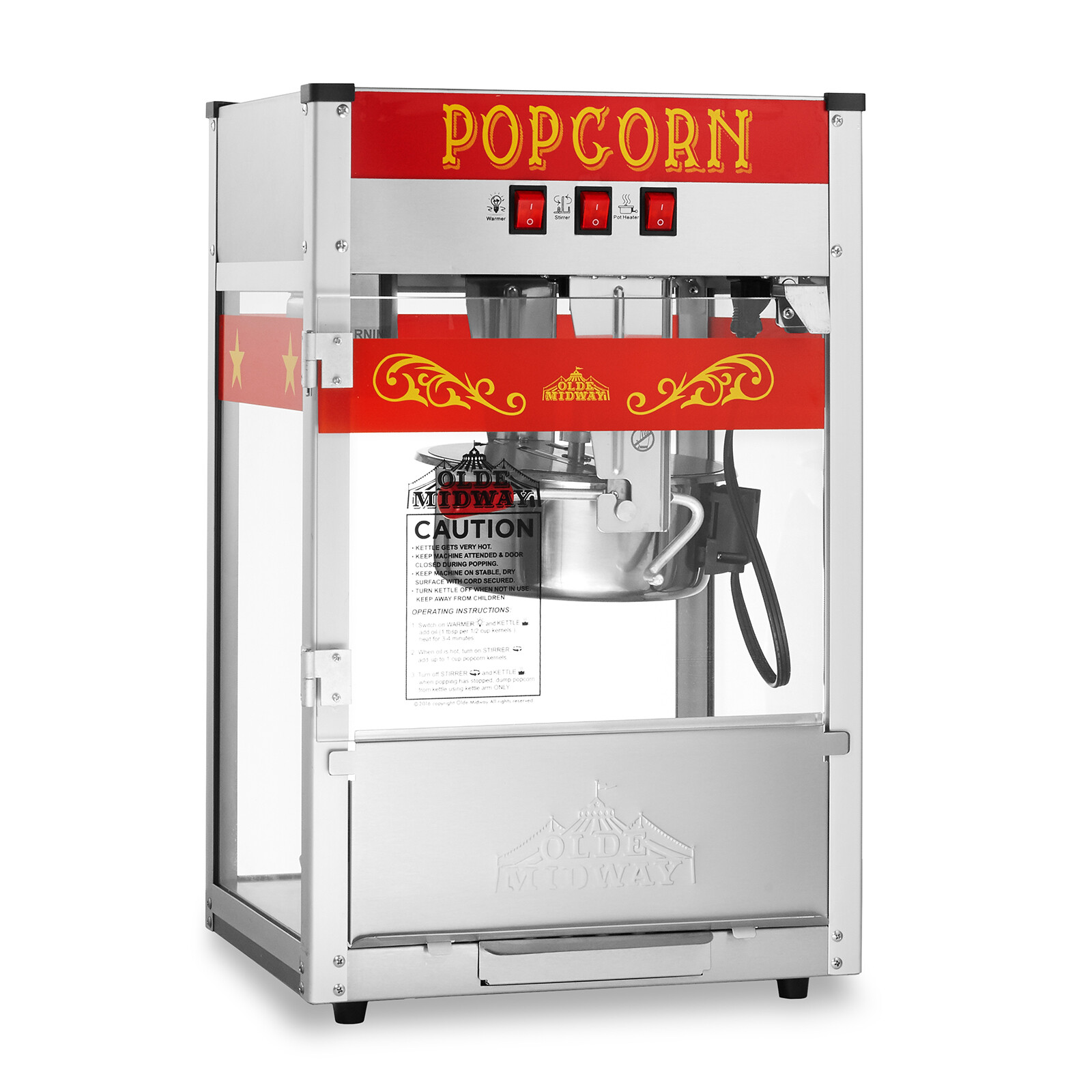 Commercial Popcorn Machine Maker Popper with 8-Ounce Kettle | eBay