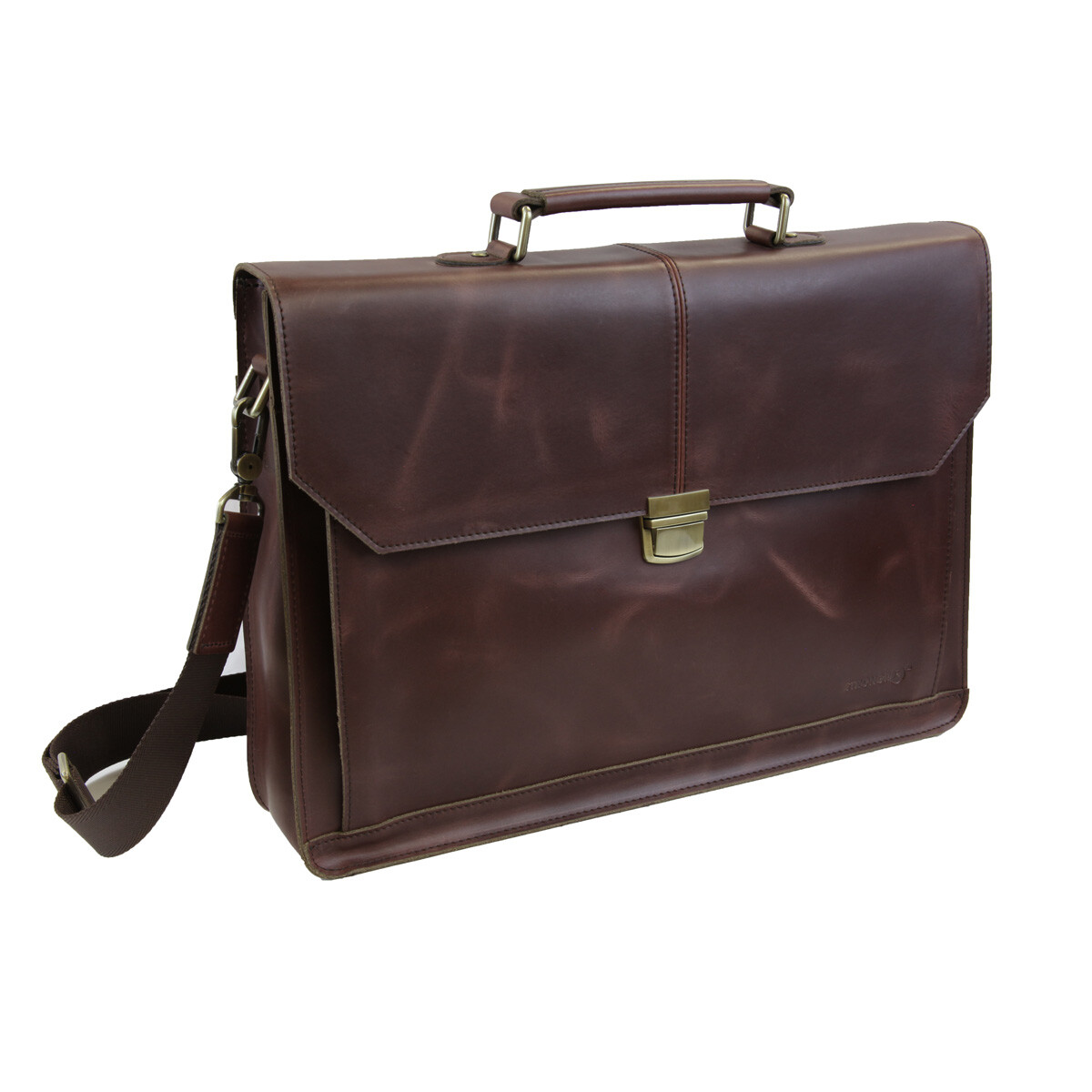 Strongrr Vintage Leather Laptop Bag 15" Messenger Handmade Briefcase ...