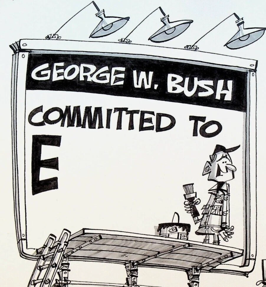 George W Bush Political Cartoon