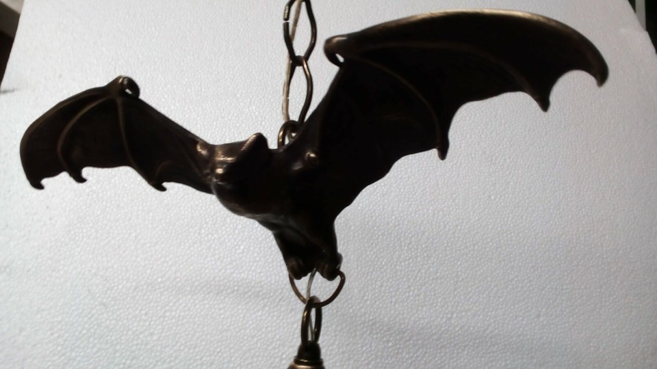 $50 OFF SALE! #100 BAT CHANDELIER Bronze Gothic w/Globe! My most ...