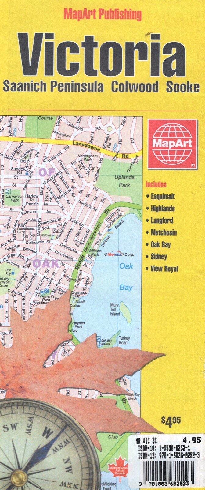 Victoria, BC Road Map by MapArt (2007) (BRAND NEW) | eBay
