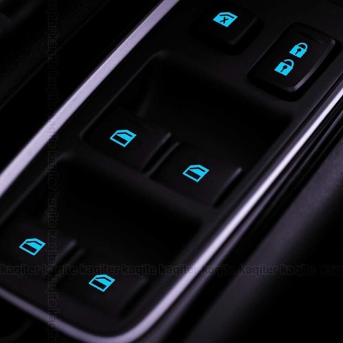 Car Window Button Luminous Sticker Lifter Switch Night Fluorescent ...