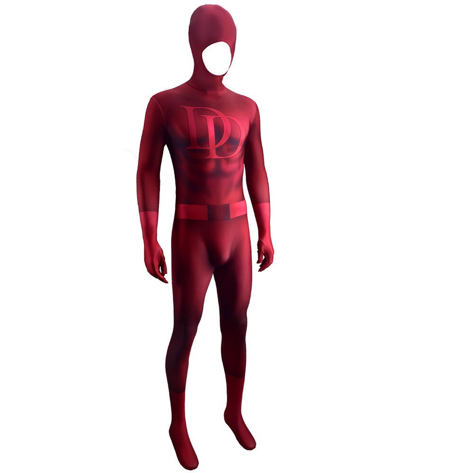 New Daredevil Jumpsuit Spiderhero Bodysuit Cosplay Costume Adult Kids ...