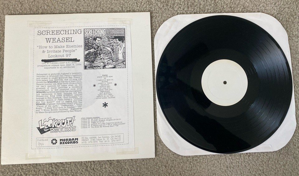 Screeching Weasel How To Make Enemies and Irritate People Test Press ...