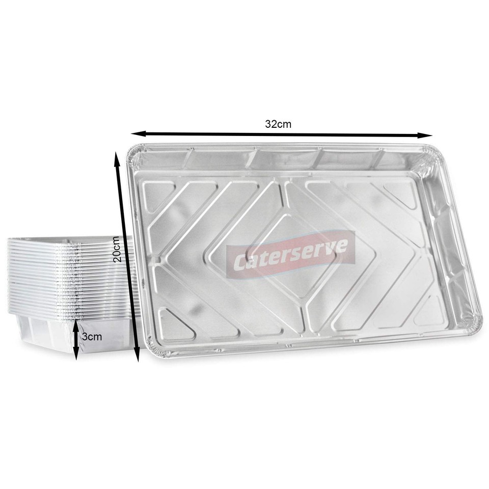 Caterserve Aluminium Foil Trays Containers for Baking Cooking Freezing ...