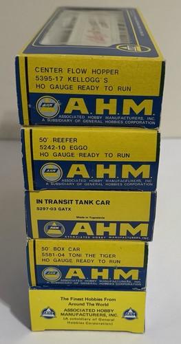 Vintage AHM HO Train Box Car Tank Reefer Hopper Kelloggs Eggo ++ Lot Of ...