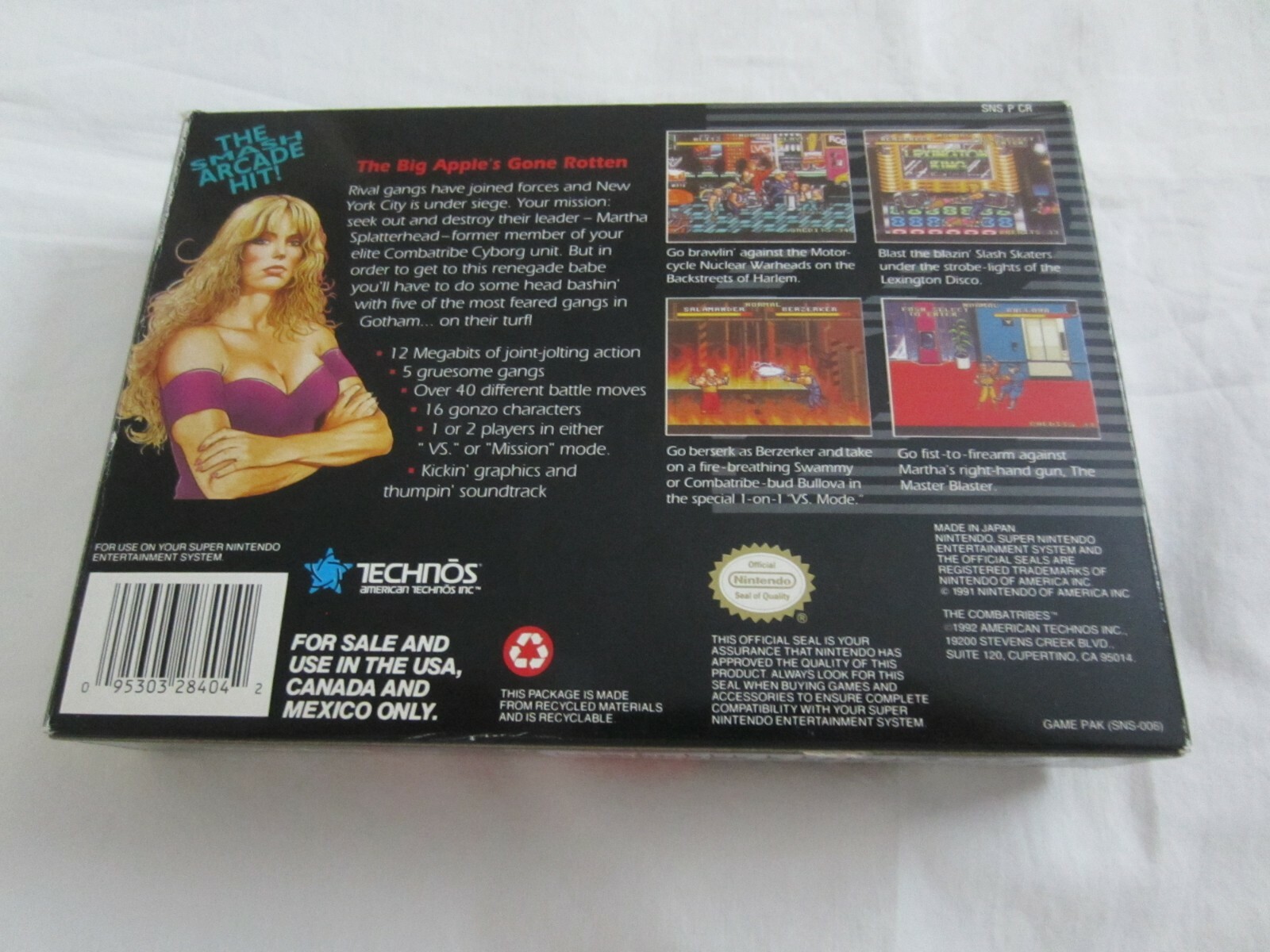 Combatribes (SNES) Super Nintendo CIB Complete Box 1993 Technos RARE ...