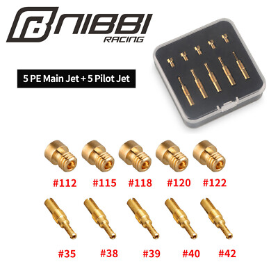 NIBBI 5 Main Jet #112-122 +5 Pilot Jet #35-42 For 150-250cc Keihin PE ...