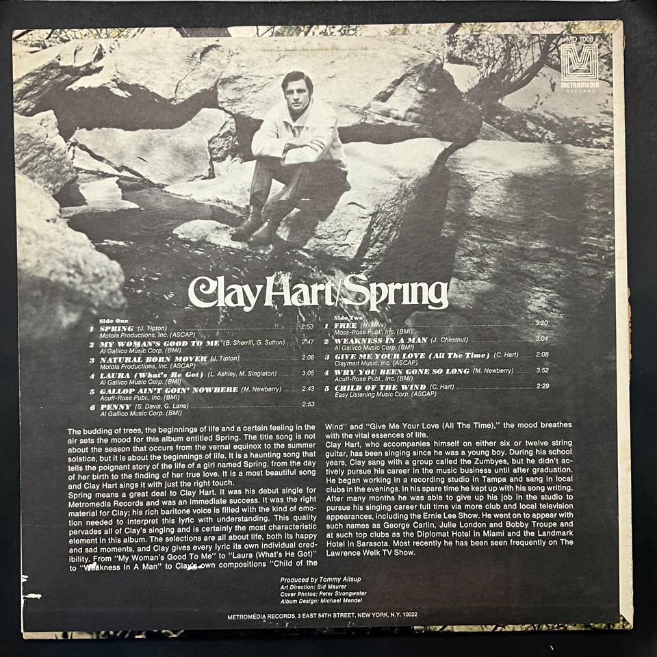 Clay Hart, Spring, Vinyl LP, VG+ | eBay