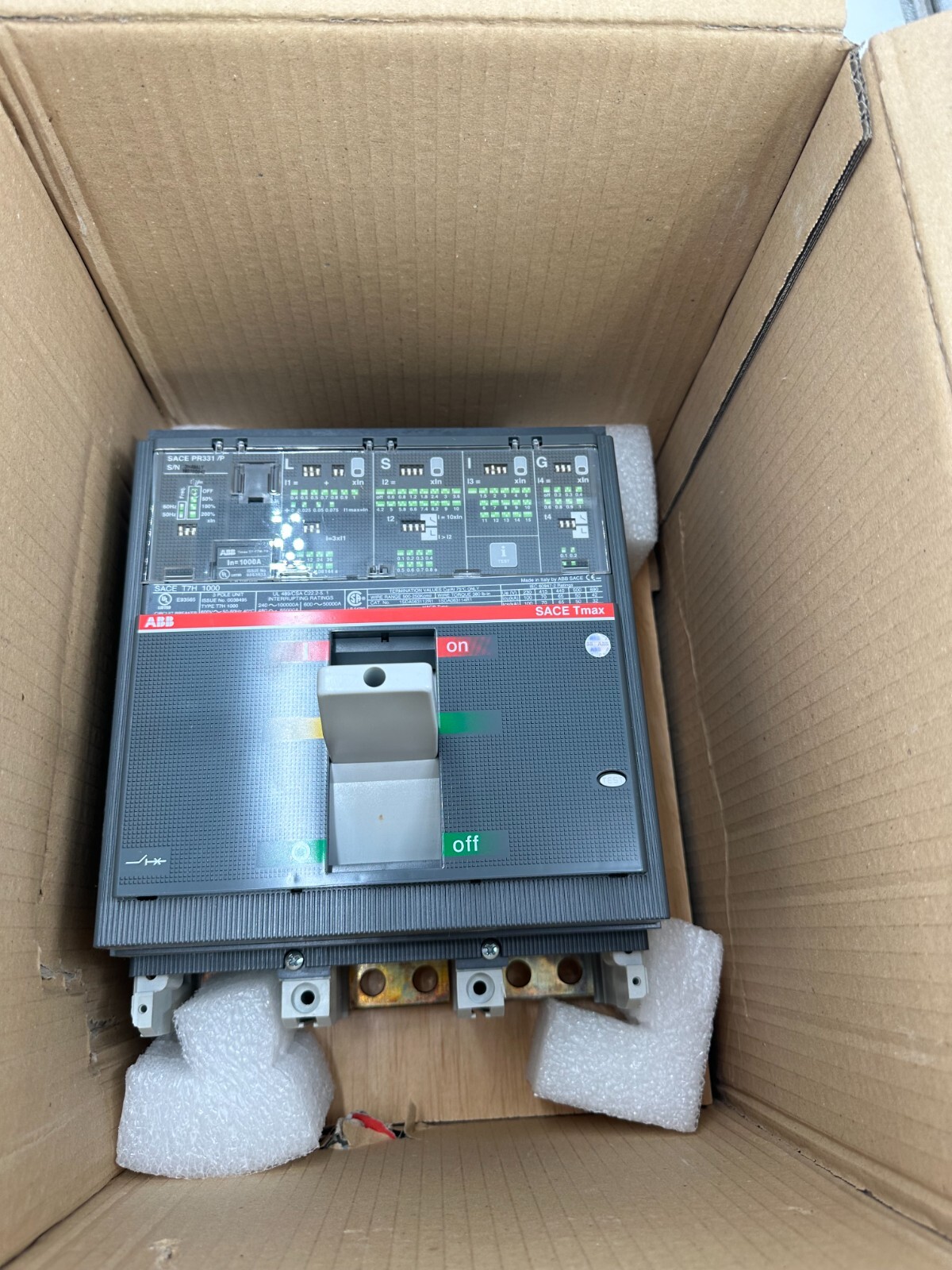 ABB T7H1000EW 3P,1000A,600V UL PR331-LSIG Circuit Breaker | eBay