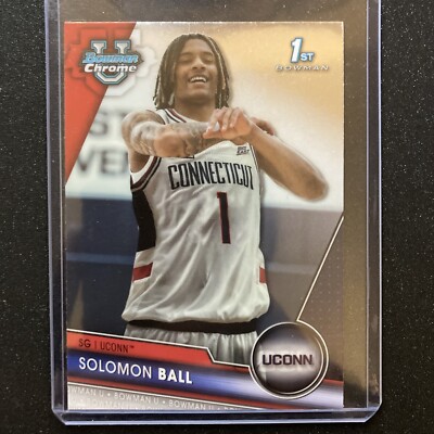 2023-24 Bowman University Chrome Solomon Ball #89 1st UCONN Basketball ...