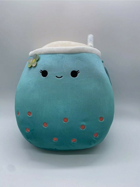 Squishmallow Jakarria The Blue Boba Drink 11 Inch Kellytoy Marshmallow ...