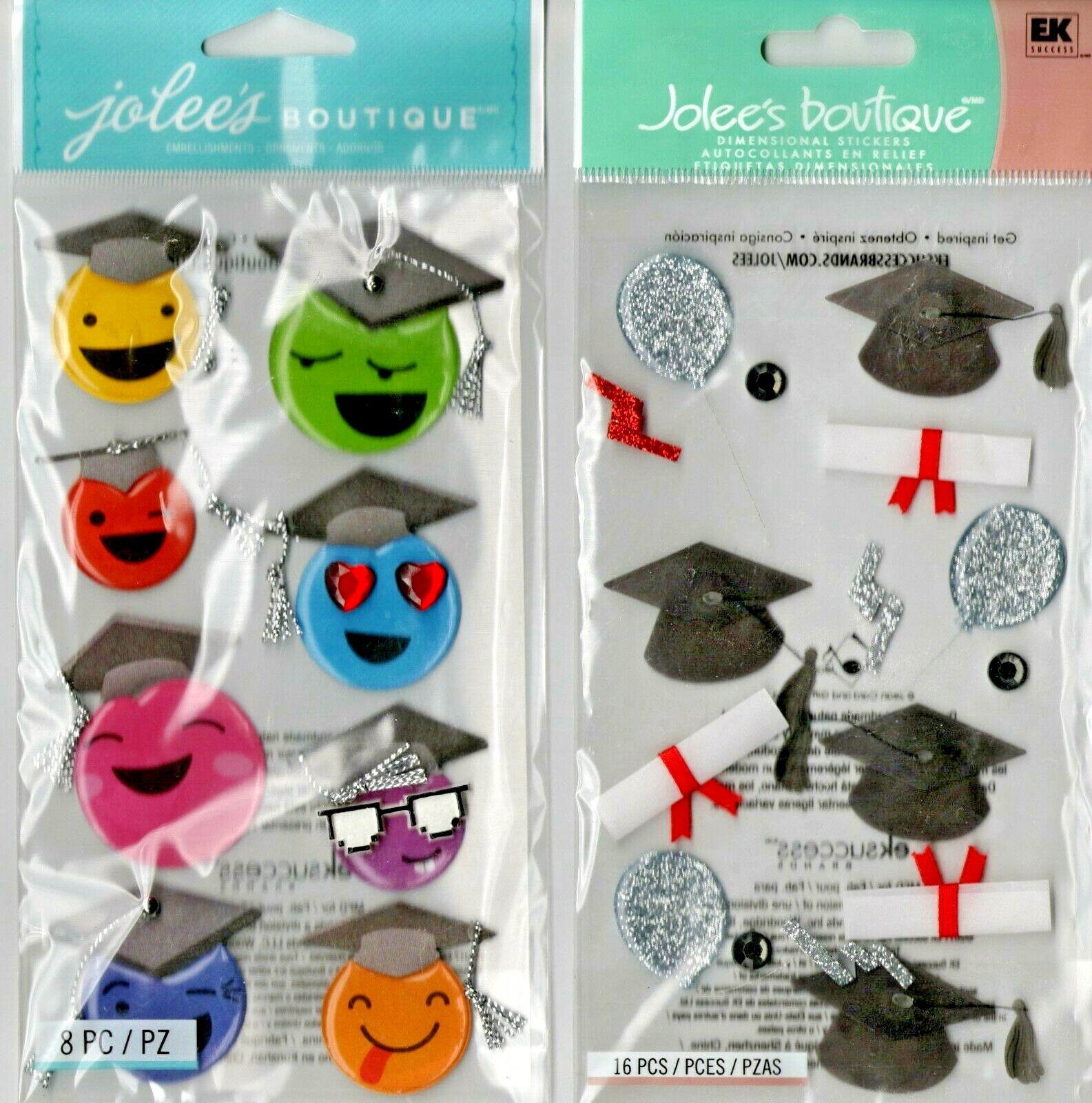 Jolee's Boutique Graduation Cap and Gown Diploma 8 PC Stickers ...