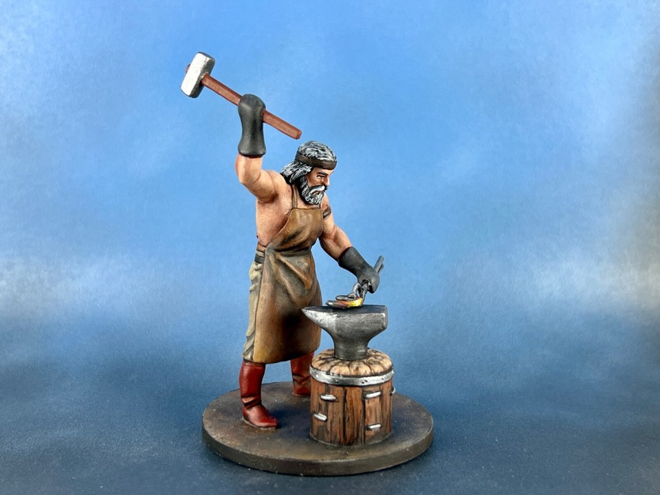painted Tabletop Miniature Medieval Blacksmiths. 40mm Toy Soldiers ...