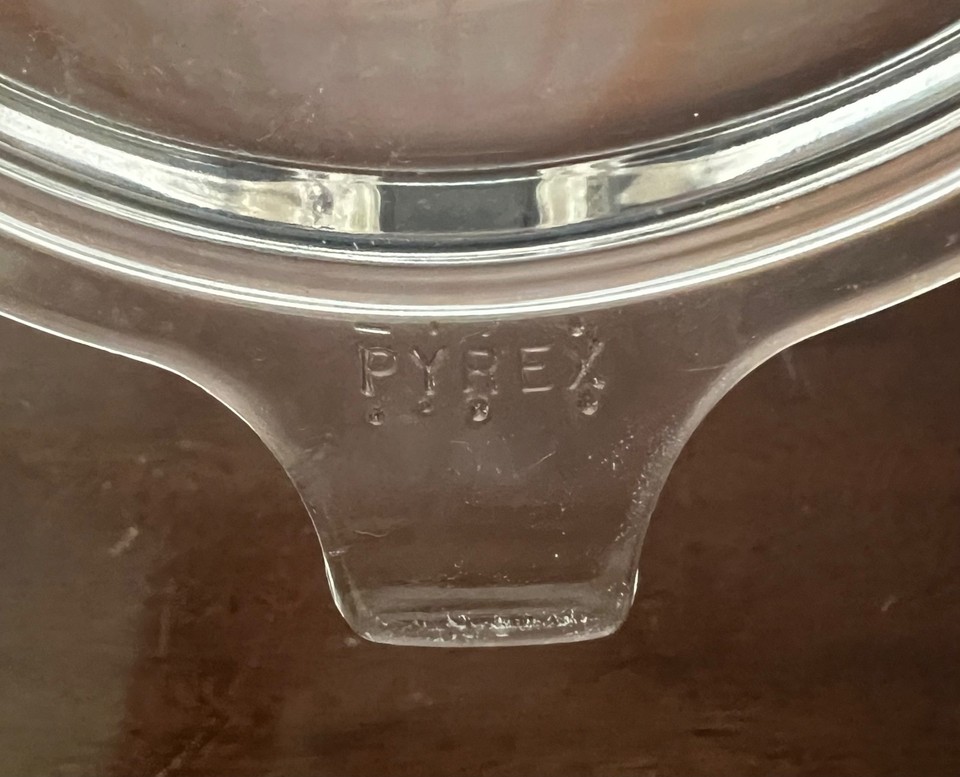VNTG Pyrex 681-C-7 Casserole Replacement Lid Only Round Clear Glass Tab ...