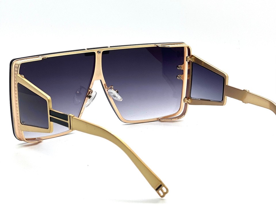 Men Women Sunglasses Designer Single Lens Oversized Large Shades Square ...