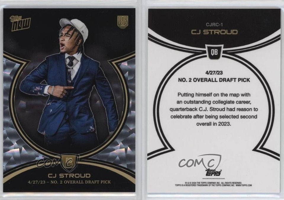 2023 Topps Now CJ Stroud Rookie Campaign Cracked Ice CJ Stroud #CJRC-1 ...