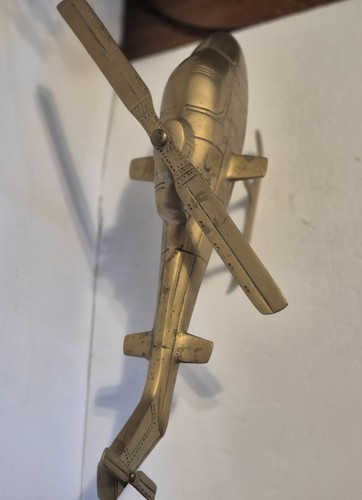 Vintage Penco Solid Brass Helicopter W/ Moving Propeller 17" 1st LT ...