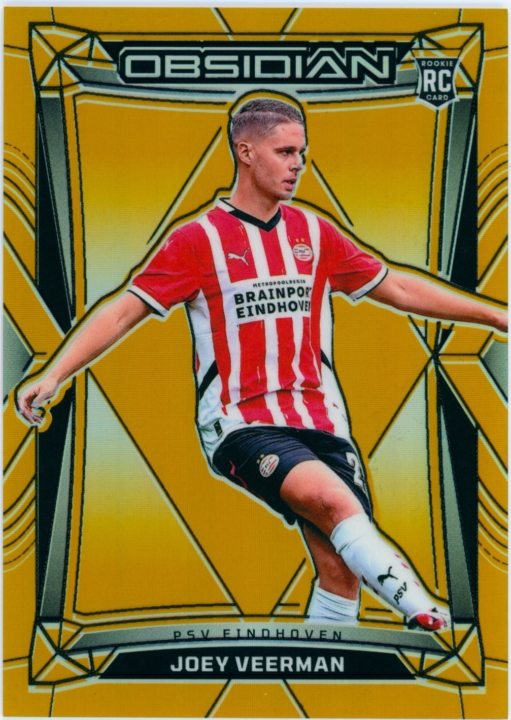 2024-25 Panini Obsidian - Joey Veerman #19 Electric Etch Gold Flood /10 ...