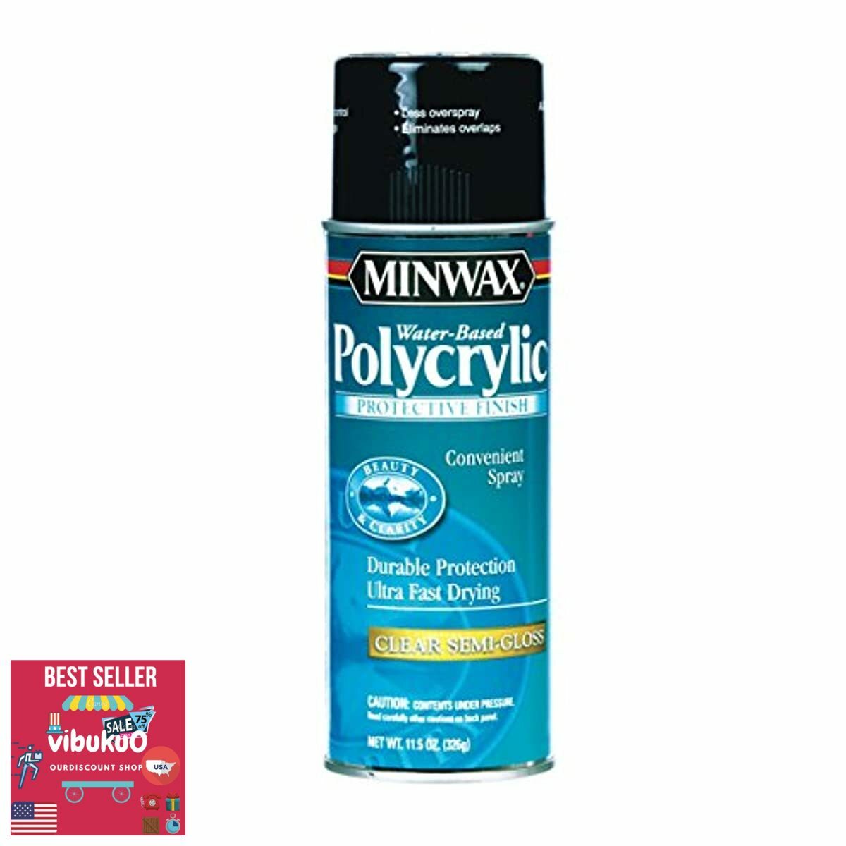 NEW TOP Semi-Gloss 34444000 Water-Based Polycrylic Spray, 11.5 ounce ...