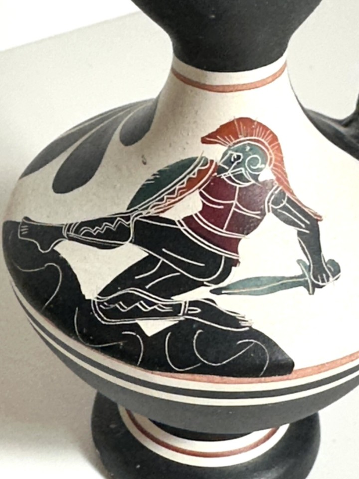 Greek Folk Art Vintage Hercules Small Handmade And Painted Pottery ...