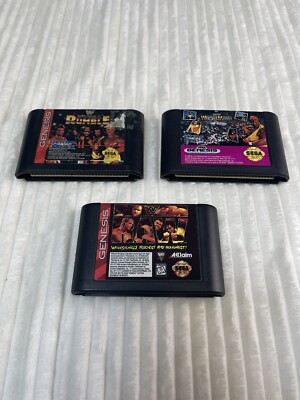 Sega Genesis WRESTLING LOT!! WWF Super WrestleMania, RAW, Royal Rumble ...