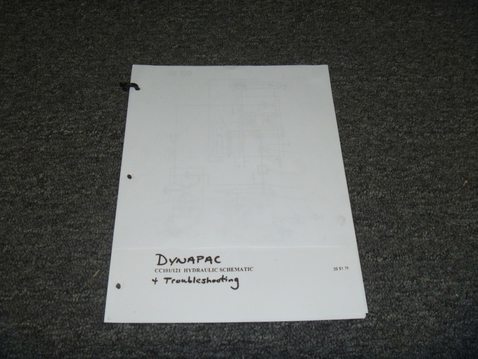 Dynapac CC101 CC121 Vibratory Roller Hydraulic Electrical Wiring ...