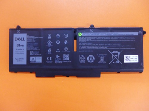 NEW Dell Latitude 7530 Precision 3570 Laptop Battery 58Wh 07KRV | eBay