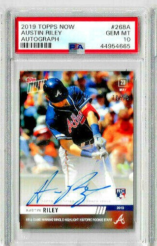 2019 Topps Now Austin Riley Autograph PSA 10 /99 RC | eBay