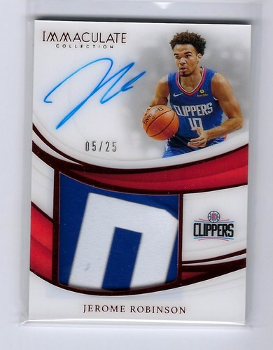 Jerome Robinson 18/19 Immaculate auto patch RC #PP-JRB SN #05/25 | eBay