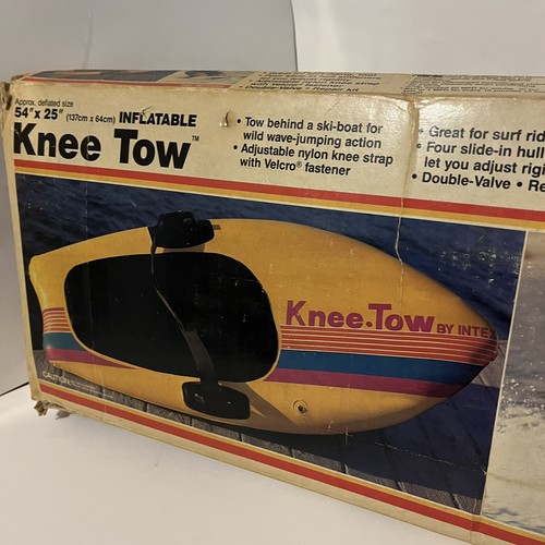 Vintage 80s Intex Inflatable Knee Tow Behind Ski Boat 54"x25" Raft ...