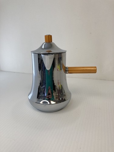 Farberware Coffee Pot Chrome Butterscotch Bakelite Handle Vintage NY E5 ...