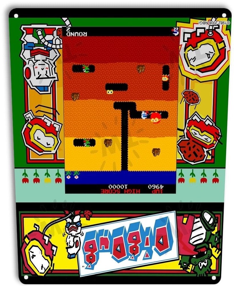 Dig-Dug Classic Arcade Marquee Game Room Man Cave Wall Art Decor Metal ...
