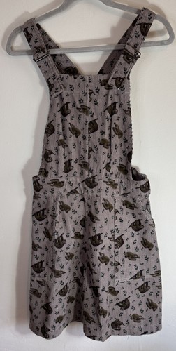 RUN & FLY Sloth Corduroy Dungarees Dress UK 10 Embroidered Made in ...