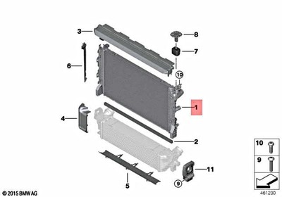 Genuine BMW G30 G31 518d 520d Sedan Touring Wagon Radiator 17118474823 ...