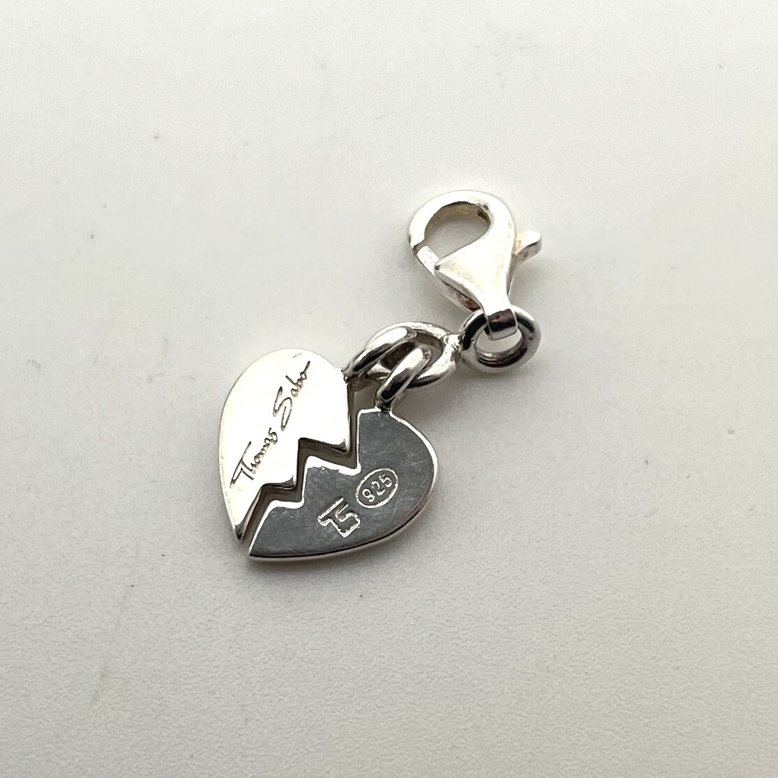 THOMAS SABO BROKEN HEART CHARM Sterling Silver TS 925 Broken Heart ...