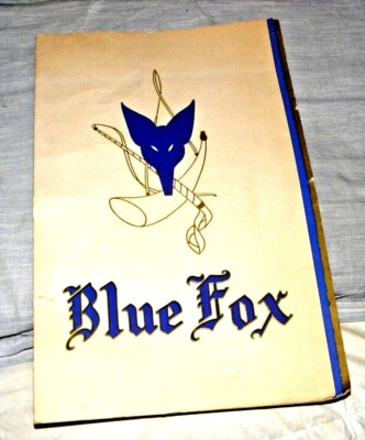 VINTAGE LARGE MENU BLUE FOX SAN FRANCISCO CA 1960's | eBay