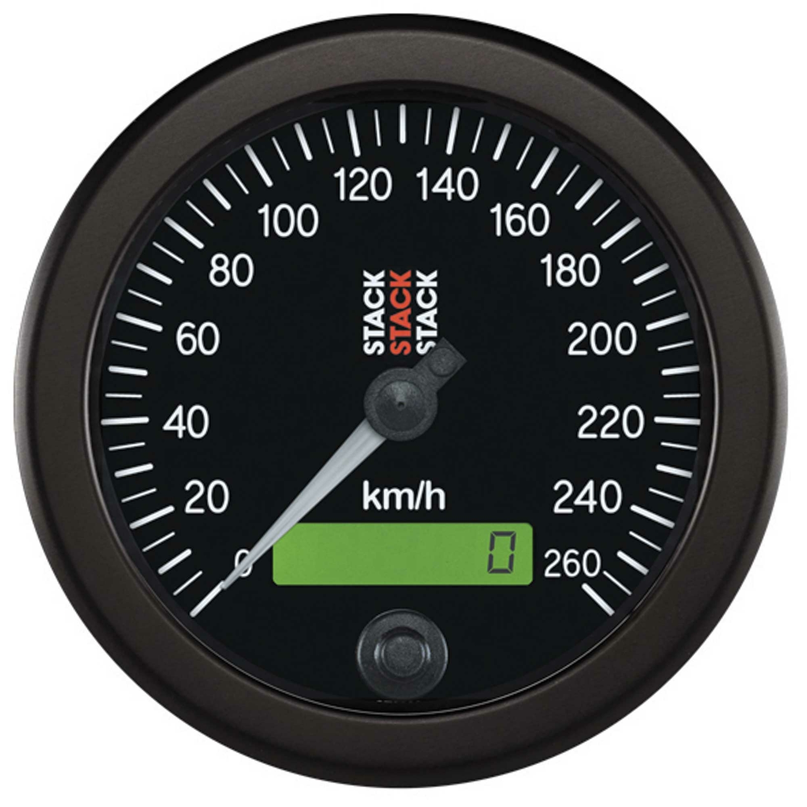 Stack 85mm Professional Programmable Speedometer - 0-260 Kph Black Dial ...