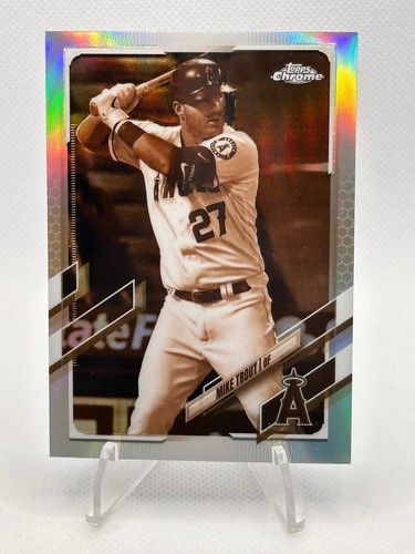 2021 Topps Chrome #27 Mike Trout (Sepia Refractor) | eBay