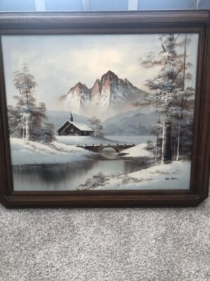 Van Bell Oil Painting Signed Original Framed Canvas 24" x 20" Hand ...