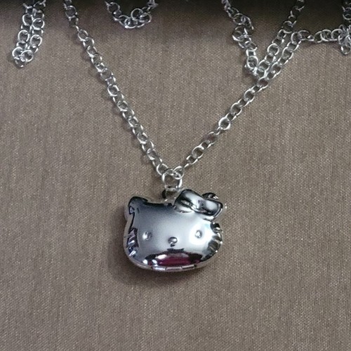 Hello Kitty locket silver tone necklace | eBay