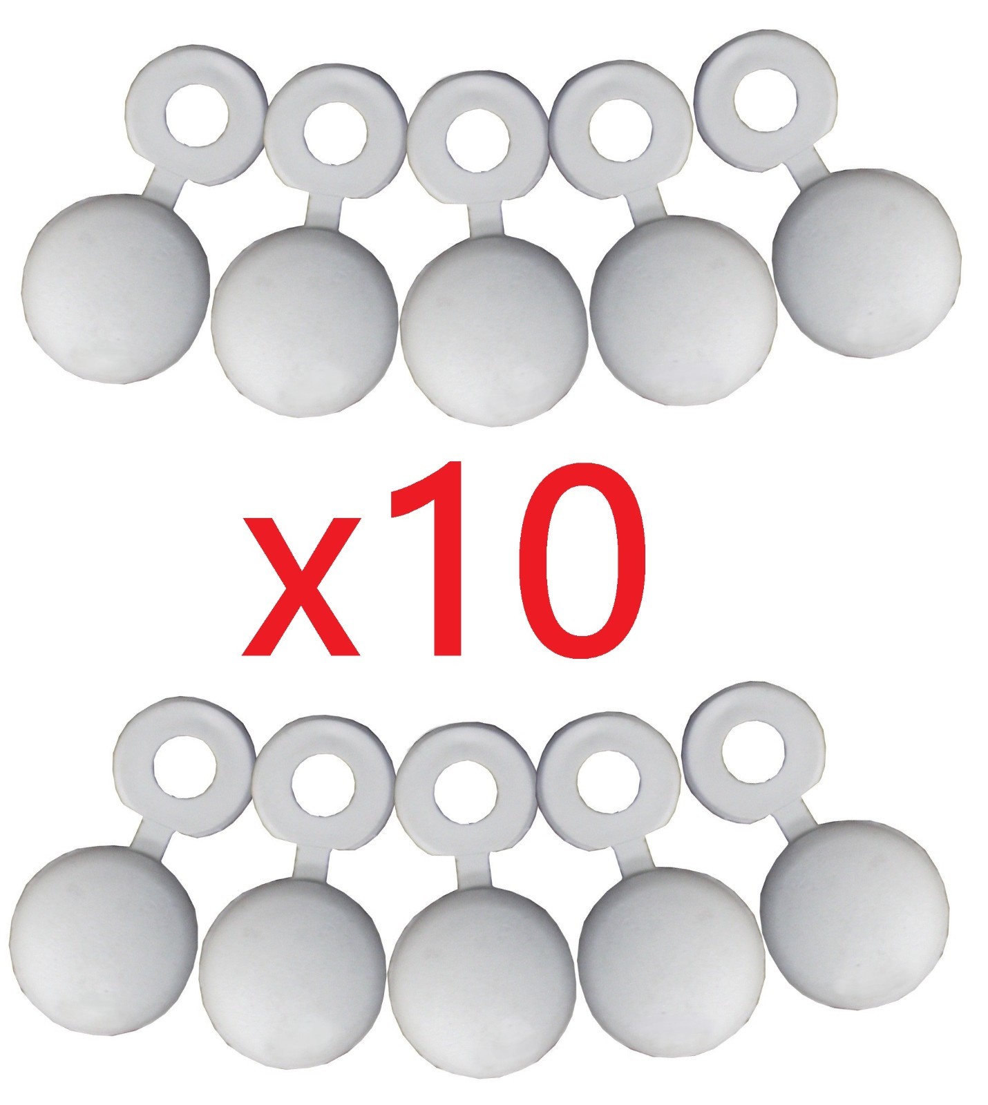 10 WHITE PLASTIC CAP COVER NUMBER LICENSE PLATE RIVETS SCREW FASTERNER ...