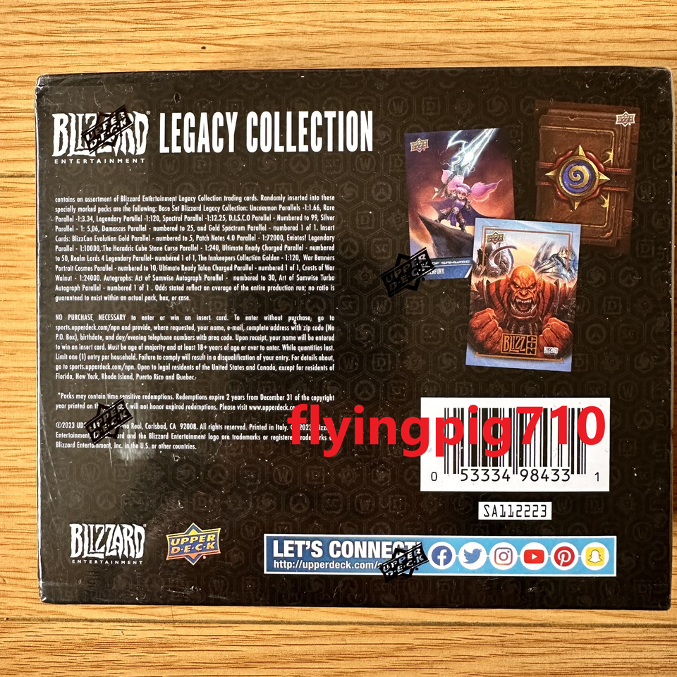 2023 Upper Deck Blizzard Legacy Collection Trading card Sealed Hobby ...