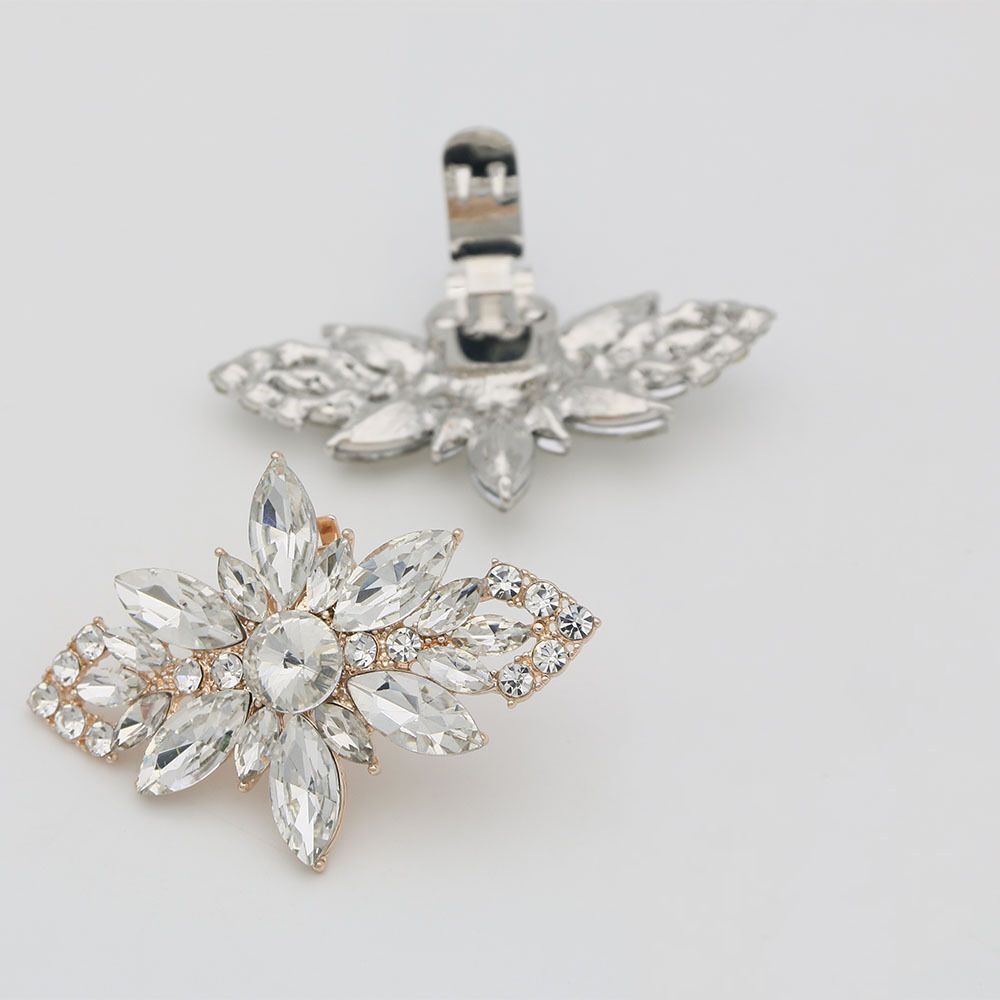 Wedding Bride Charm Buckle Square Clamp Shoe Decorations Clip Shiny ...