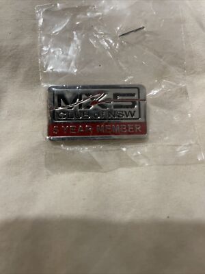 mx5 club nsw 5 year member pin badge freepost acc564 | eBay Australia