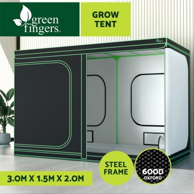 Green Fingers Grow Tent Kits 300x150x200cm Hydroponics Indoor Plant ...