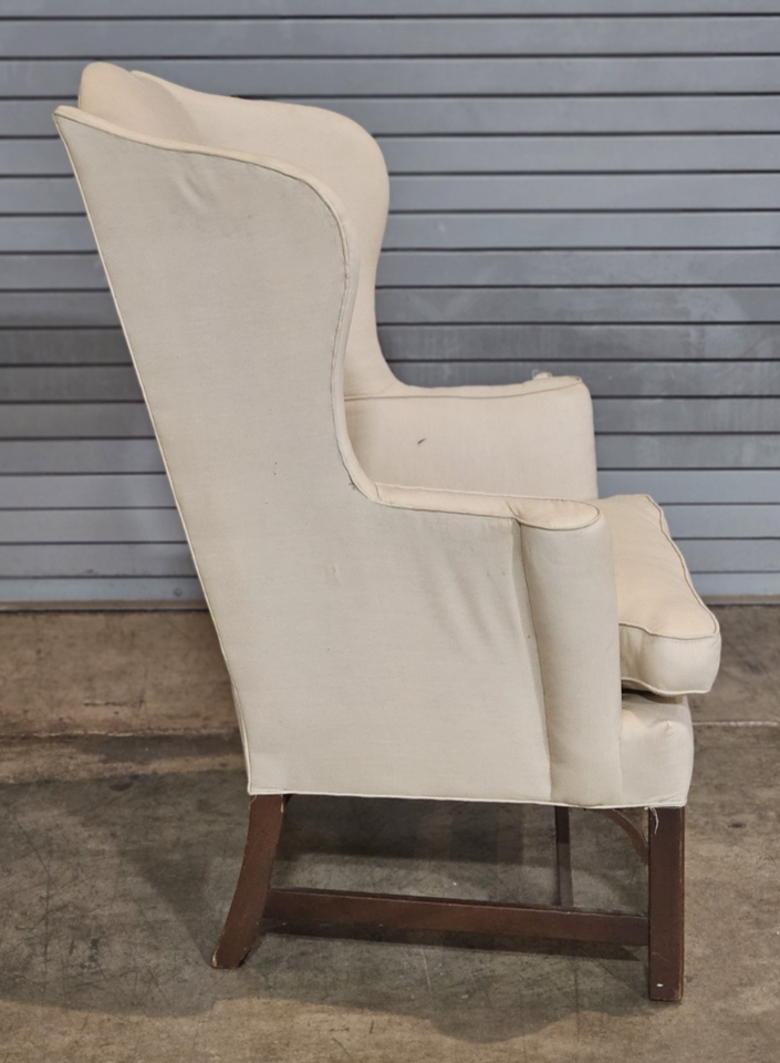 Kittinger Williamsburg Style Mahogany Wing Chair Chippendale Style | eBay