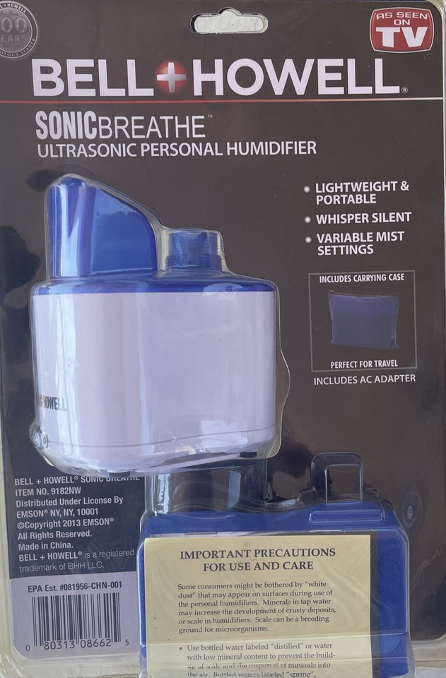 Bell+Howell Sonic Breathe Water Bottle Humidifier Lightweight ...