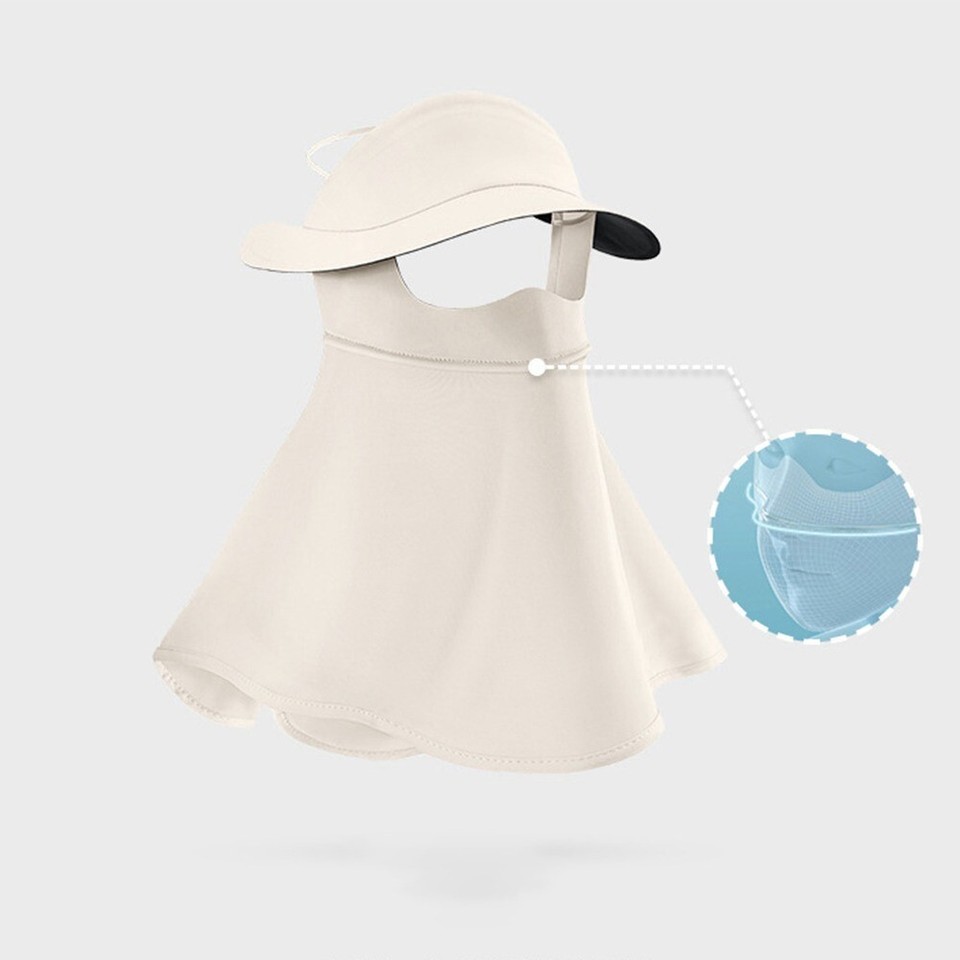 Full Face Sun Protection Mask UPF50+ Sunshade Face Mask Summer | eBay